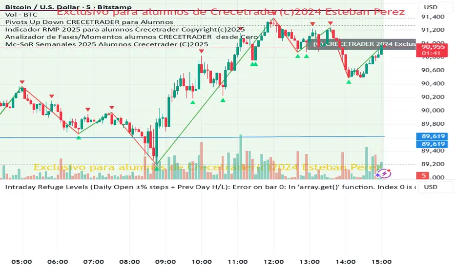 Intraday Refuge Levels (Daily Open steps + Prev Day H/L) — Индикатор от ...