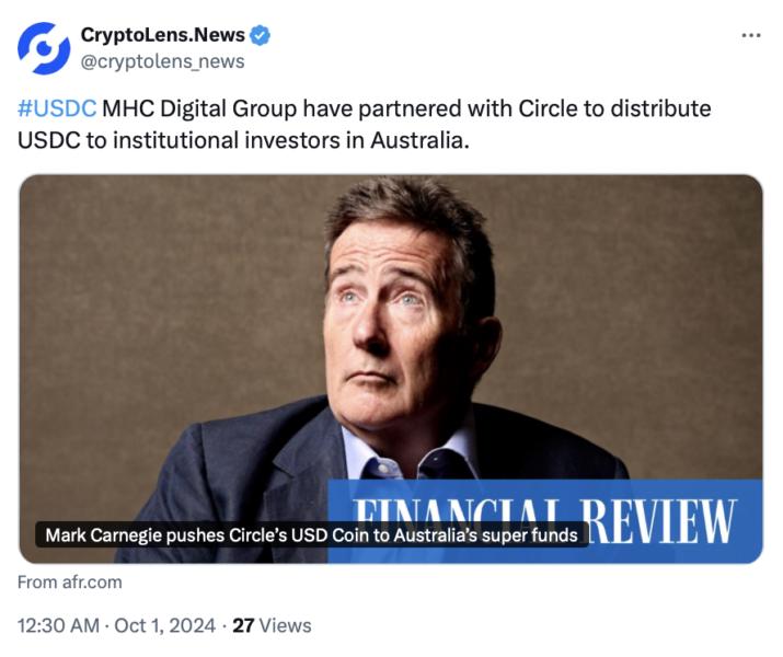 MHC Digital, Circle collaborate to expand USDC access in APAC region — TradingView News