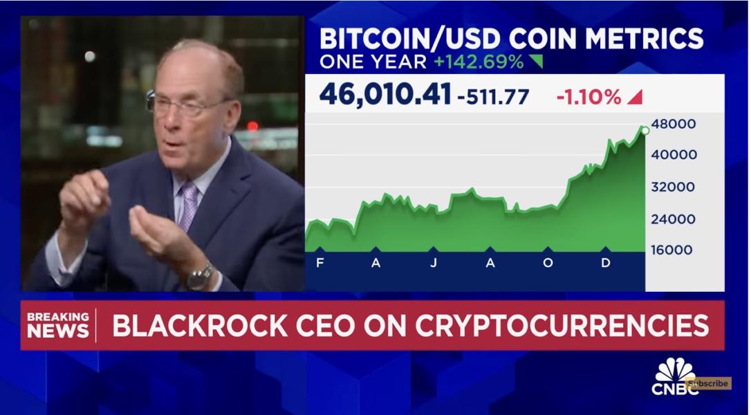 BlackRock CEO doubts Bitcoin will ever become a currency — TradingView News