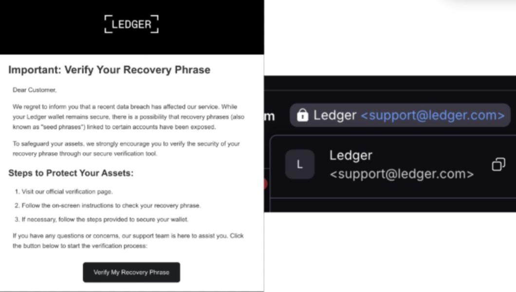 Phishing scammers spoof Ledger’s email to send bogus data breach notice — TradingView News