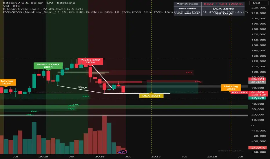 Bitcoin Cycle Logic & Interval Dashboard — Indicator by bah_ — TradingView